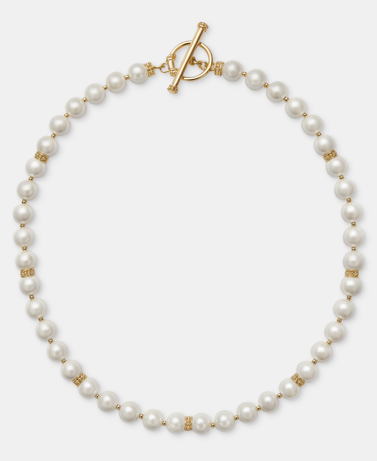 Click here for Lauren Ralph Lauren Gold-Tone Glass Pearl Toggle C... prices