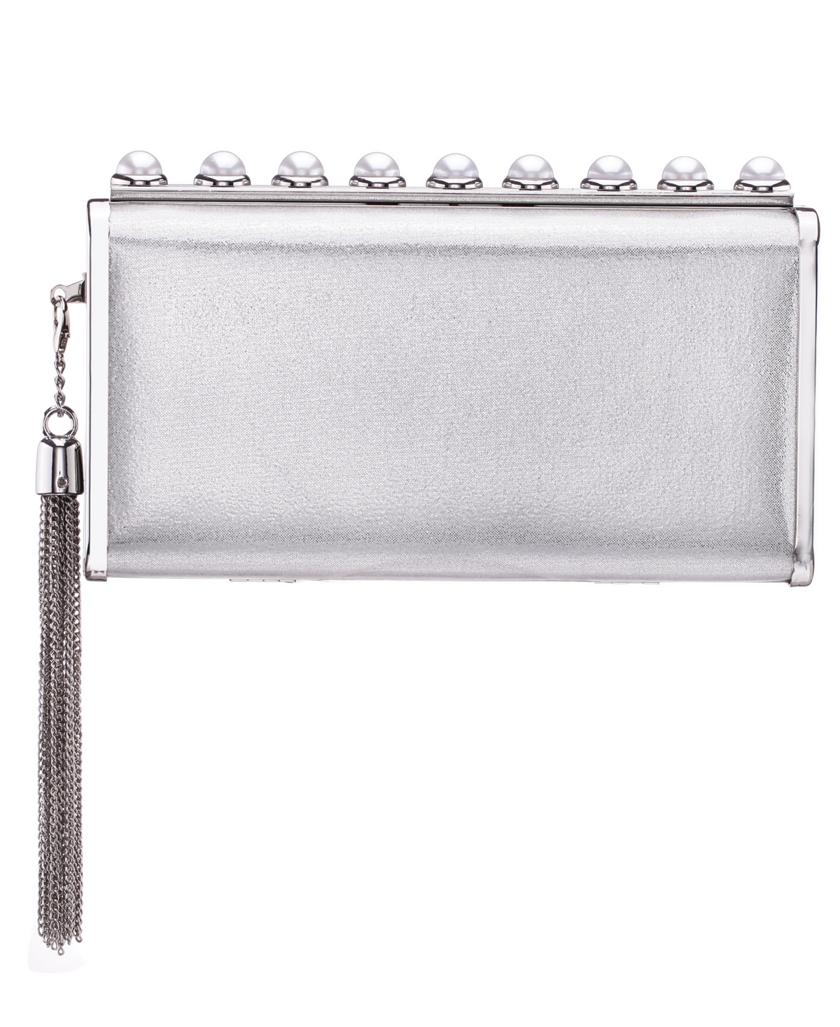 Click here for Nina Crystal Ornamented Minaudiere Tassel Lift Loc... prices