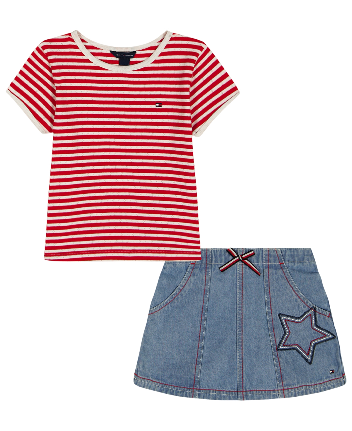 Click here for Tommy Hilfiger Girls Toddler 2T-4T Striped Pointel... prices