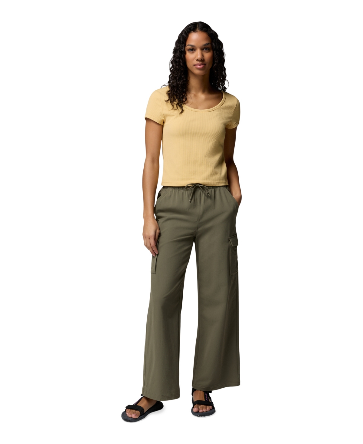 Click here for Columbia Womens Pinetown Canyon Cargo Pants - Ston... prices