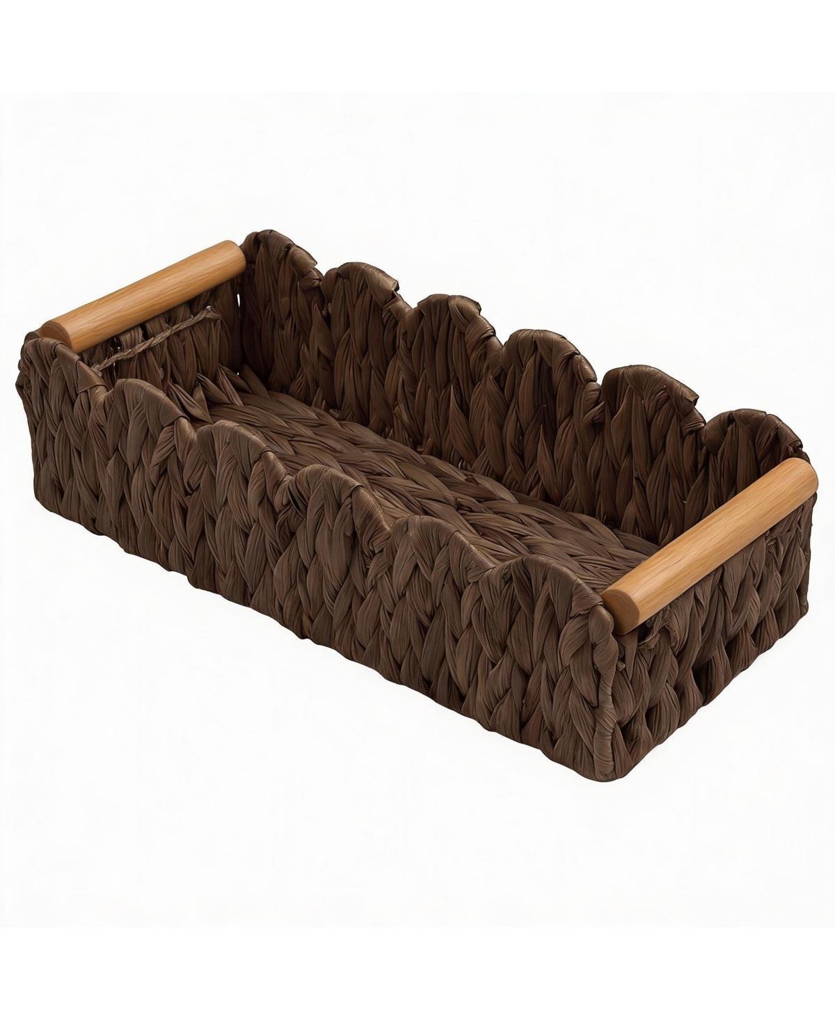 Click here for Yigii Handcrafted Wicker Storage Basket - Dark Bro... prices