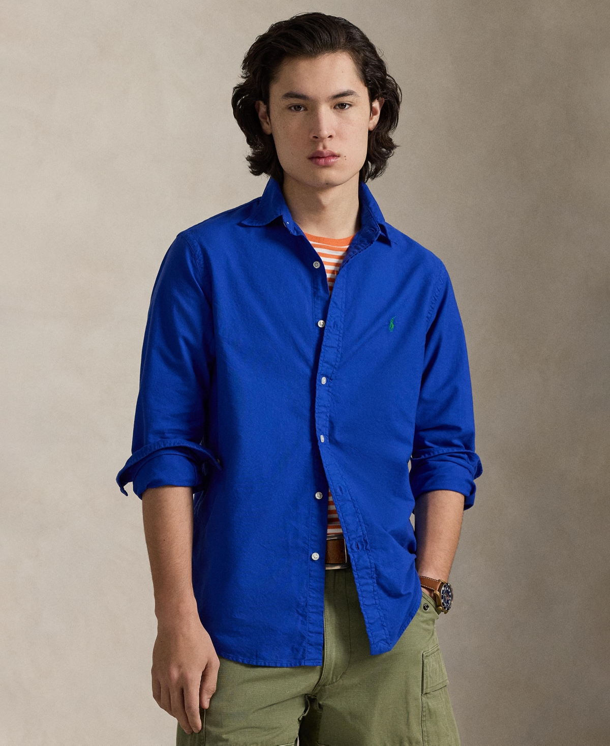 Click here for Polo Ralph Lauren Mens The Iconic Cotton Oxford Sh... prices