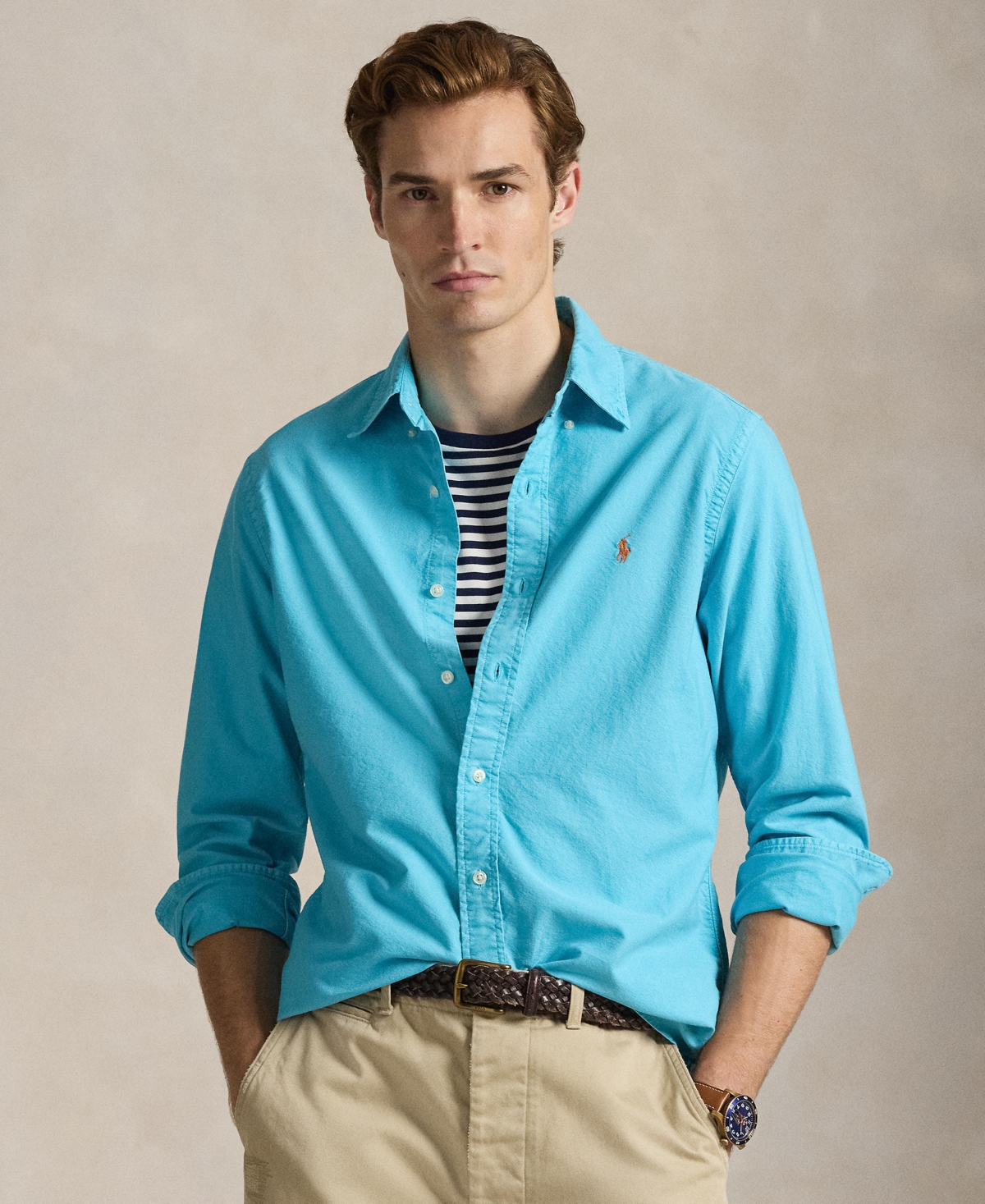 Click here for Polo Ralph Lauren Mens The Iconic Cotton Oxford Sh... prices