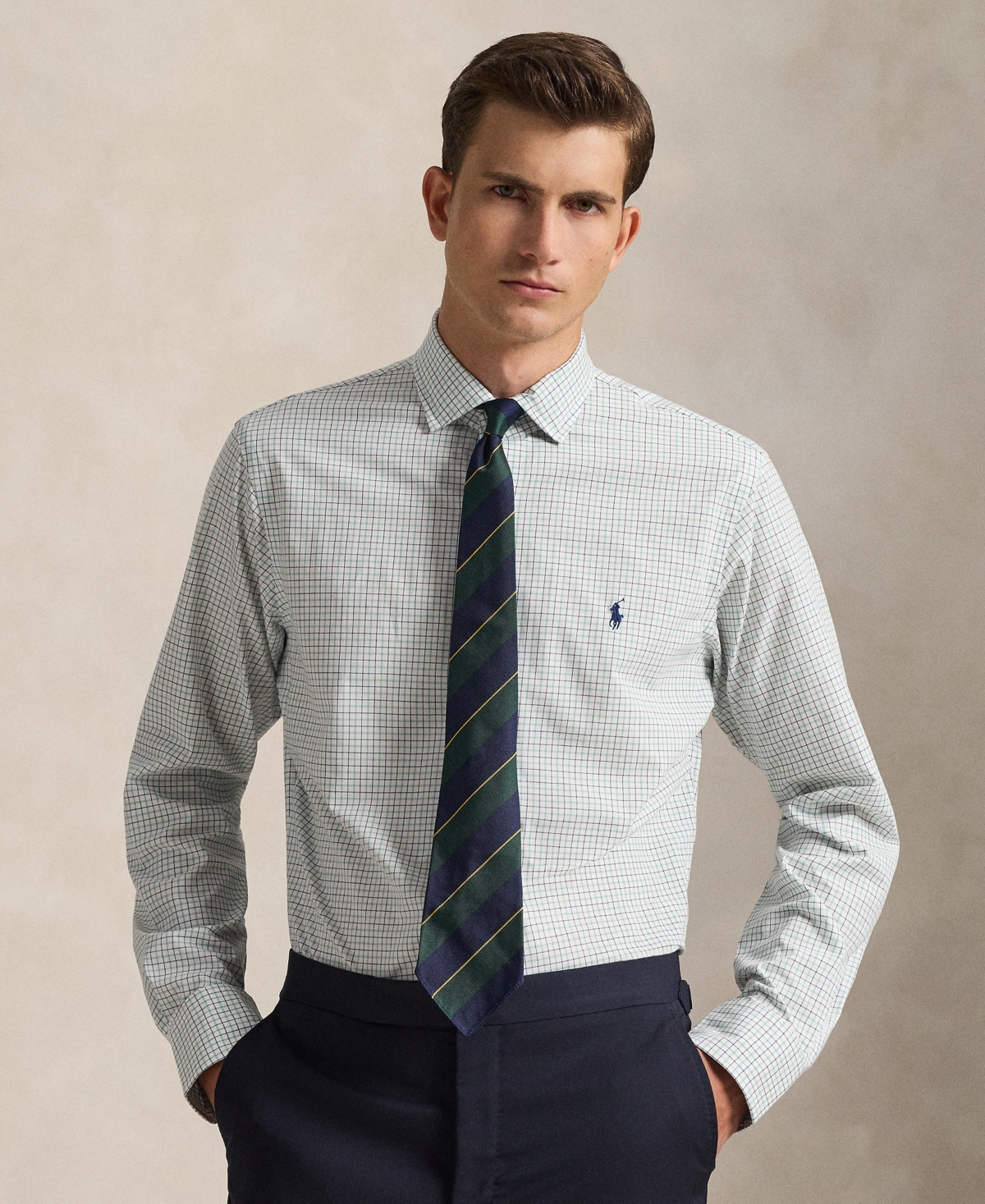 Click here for Polo Ralph Lauren Mens Classic-Fit Gingham Stretch... prices