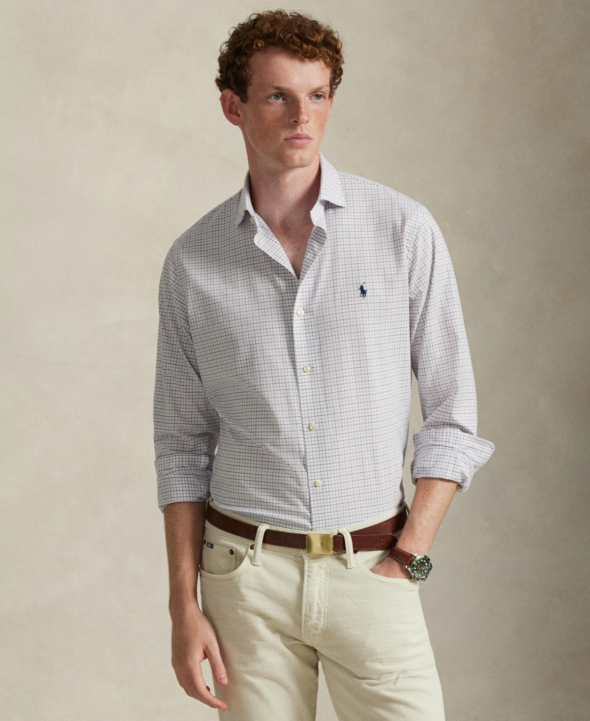 Click here for Polo Ralph Lauren Mens Classic-Fit Gingham Stretch... prices