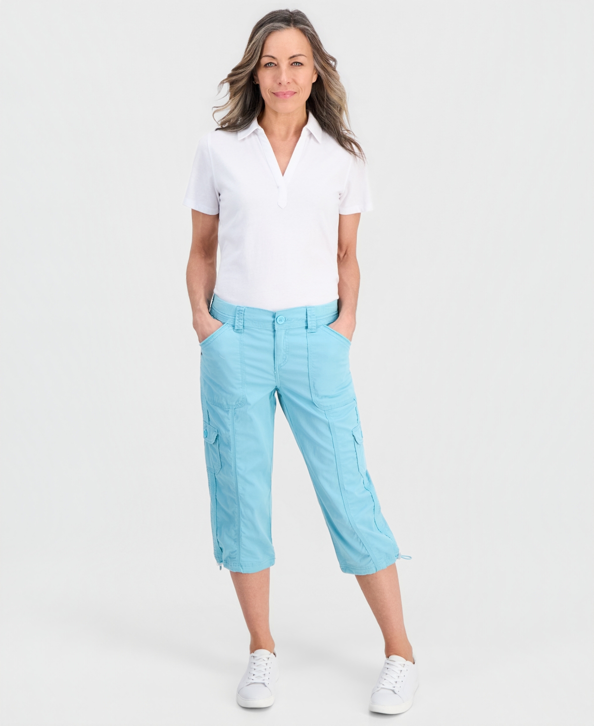 Click here for Style & Co Petite Mid-Rise Cargo Capri Pants  Excl... prices