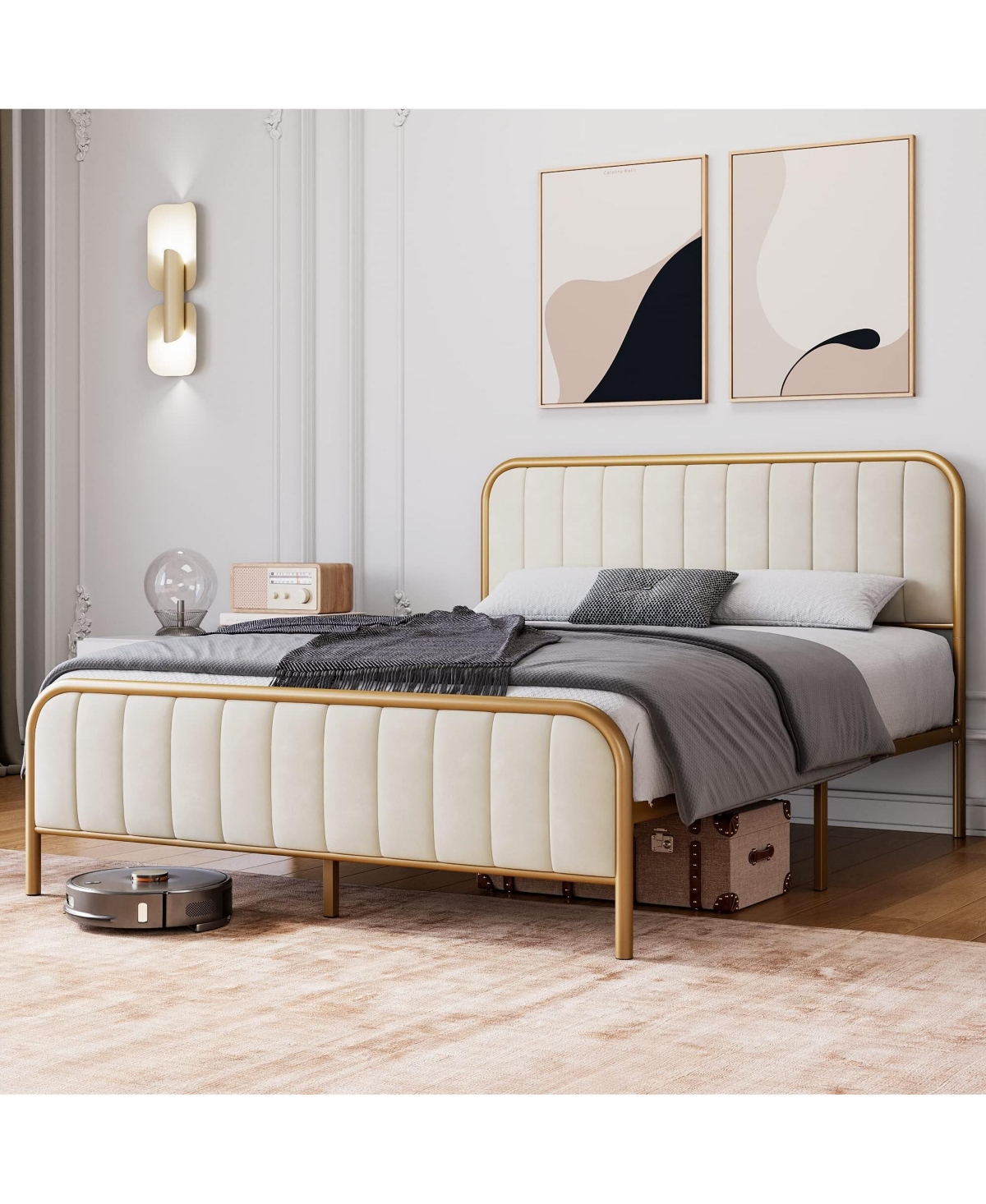 Click here for gaomon Full-Size Bed Frame  Upholstered Platform B... prices