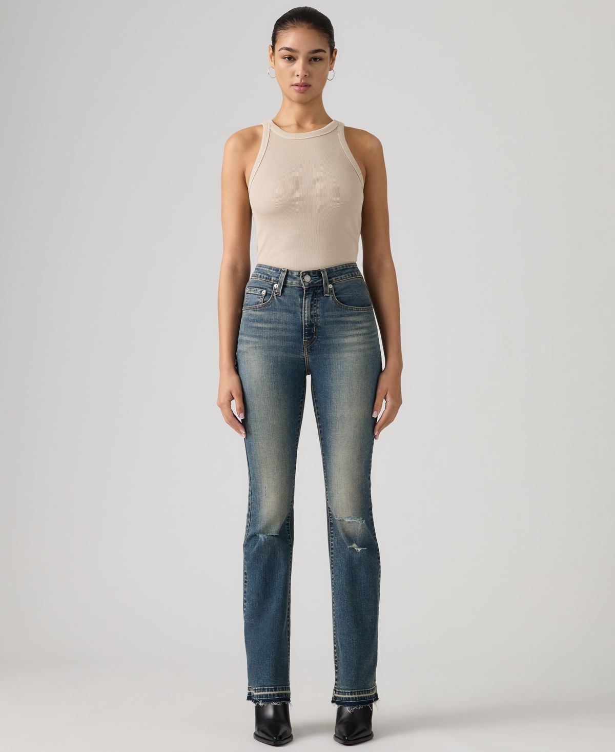Click here for Levis 725 High-Waist Classic Stretch Bootcut Jeans... prices
