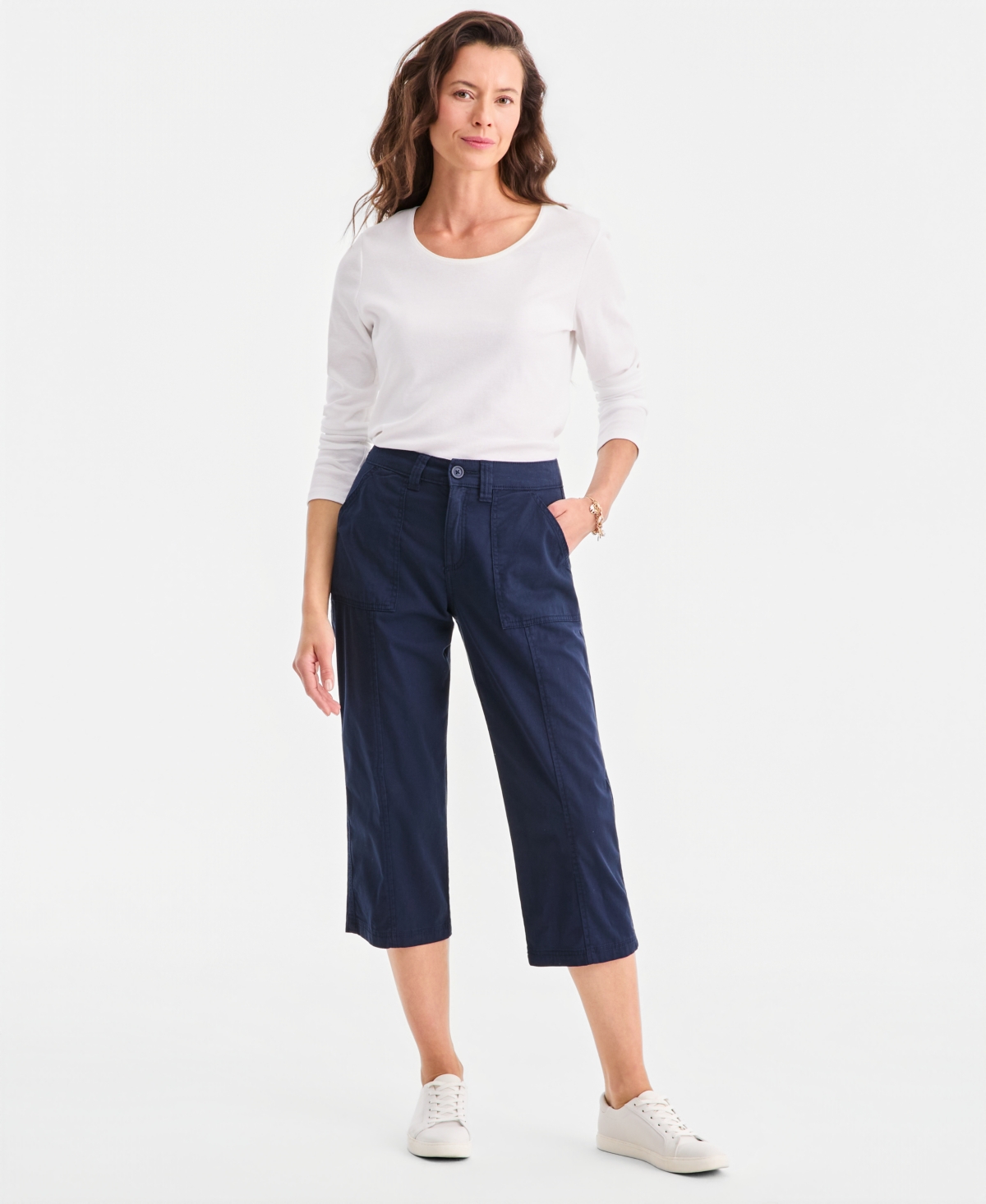 Click here for Style & Co Womens Seamed Utility Capri Pants  Macy... prices