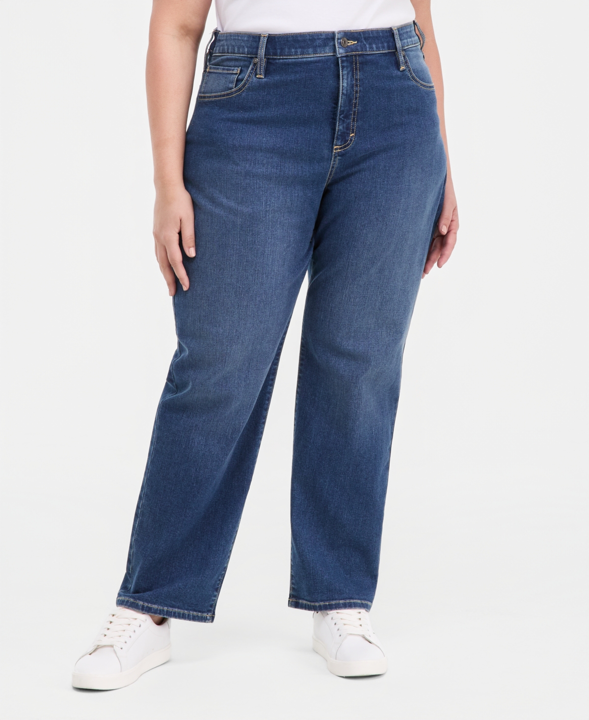 Click here for Style & Co Plus Size High-Rise Straight-Leg Jeans... prices