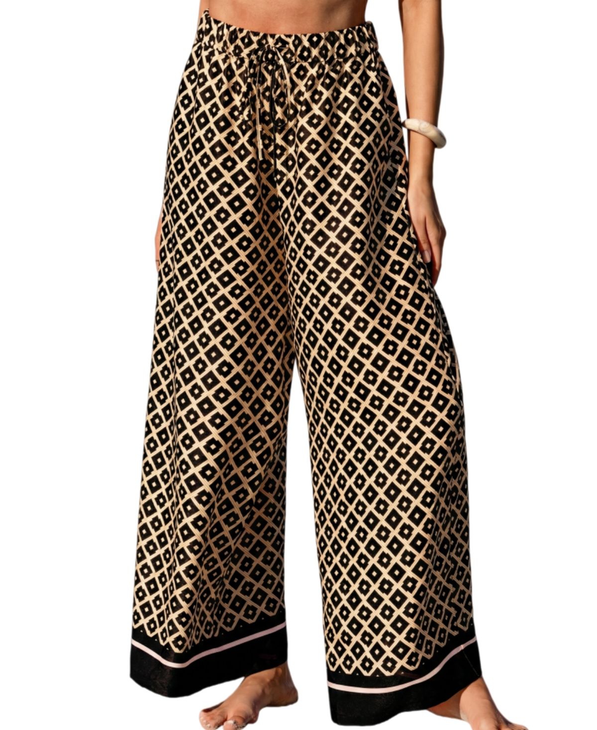 Click here for Cupshe Womens Geo Print Pants - Light/pastel yello... prices