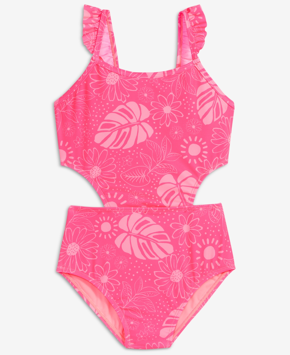 Click here for Breaking Waves Girls 7-16 Palm-Print Cut-Out One-P... prices