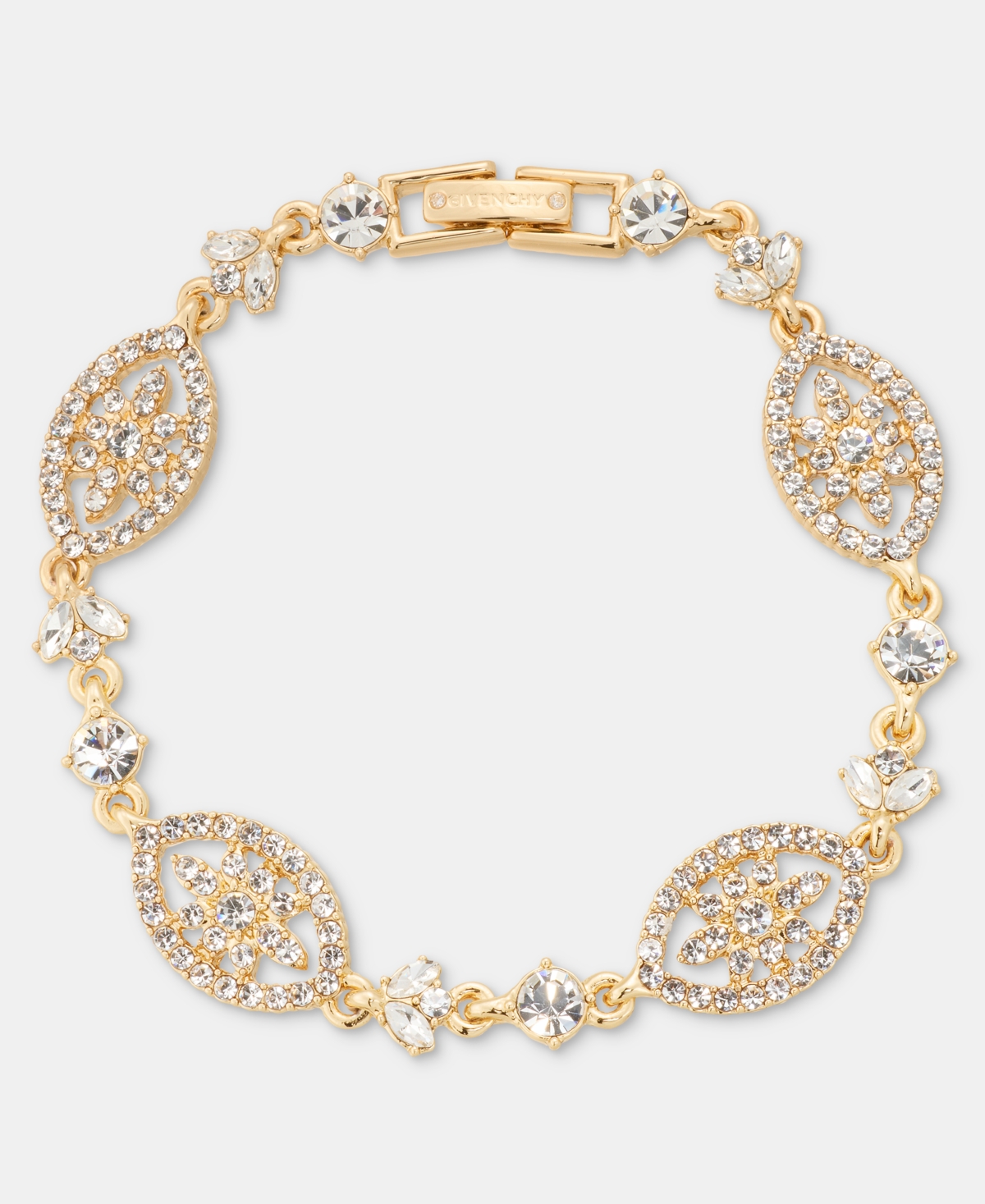 Click here for Givenchy Crystal Flower Flex Bracelet - White prices