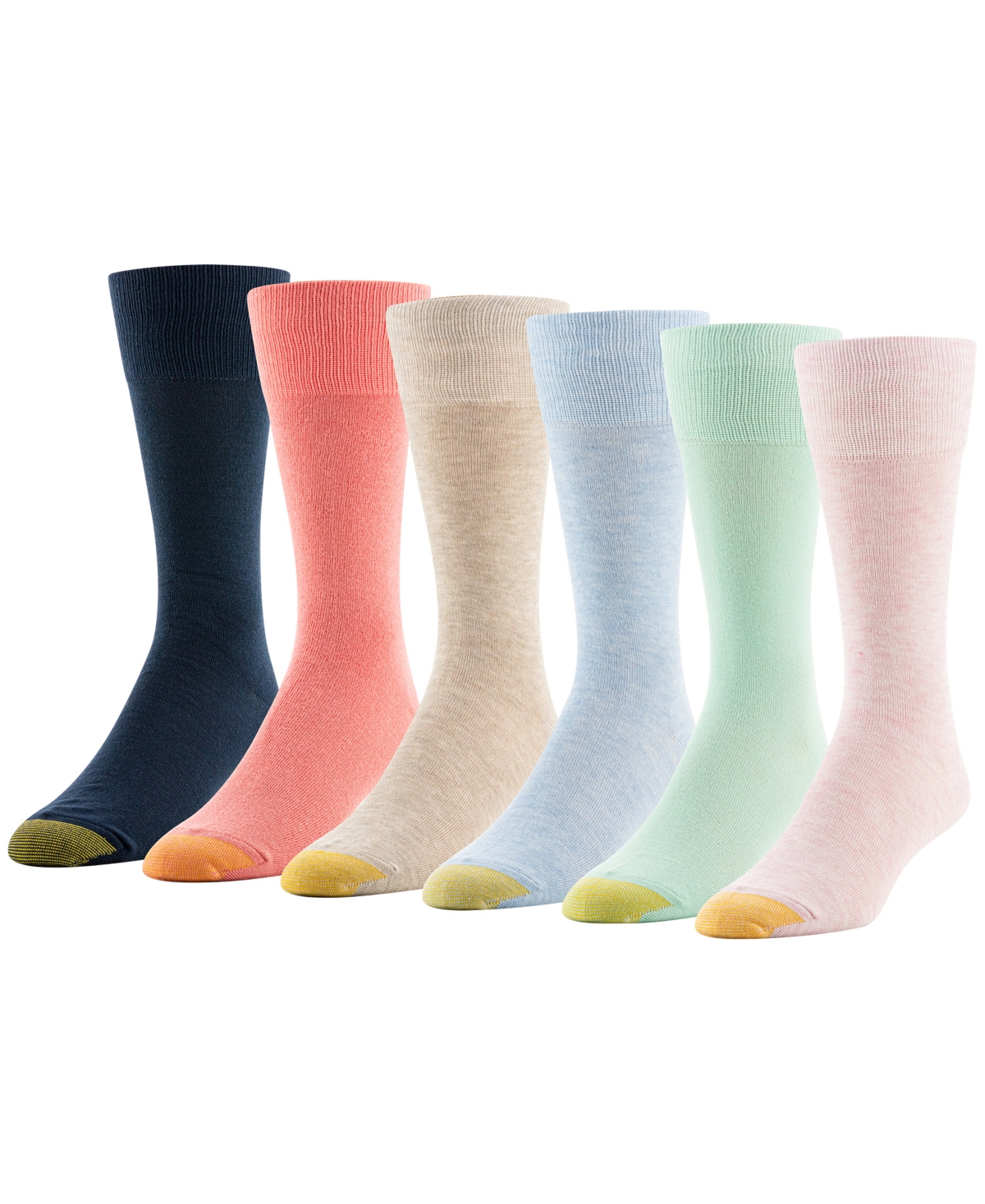 Click here for Gold Toe Mens 6-pack Cambridge Solid Crew Socks -... prices