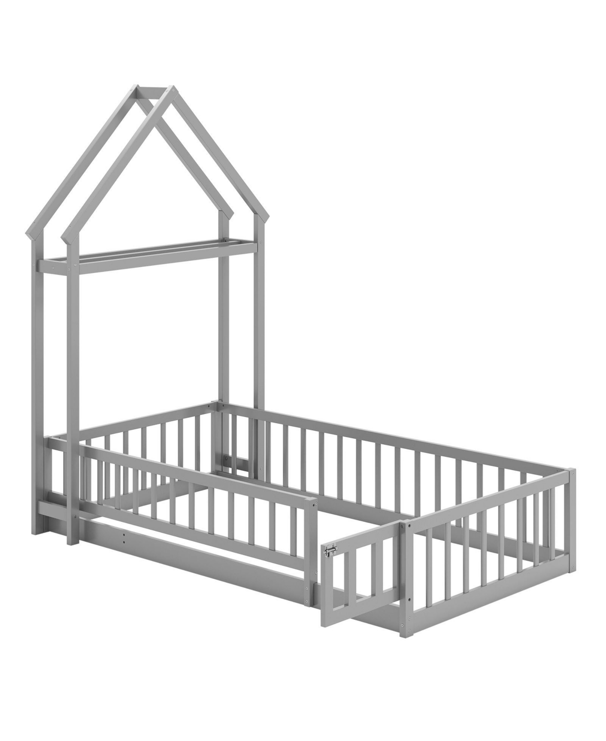 Click here for Slickblue House Style Twin Floor Bed with Decorati... prices