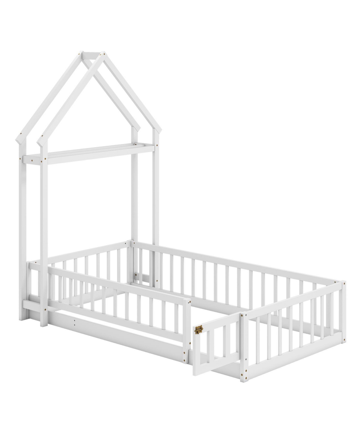 Click here for Slickblue House Style Twin Floor Bed with Decorati... prices