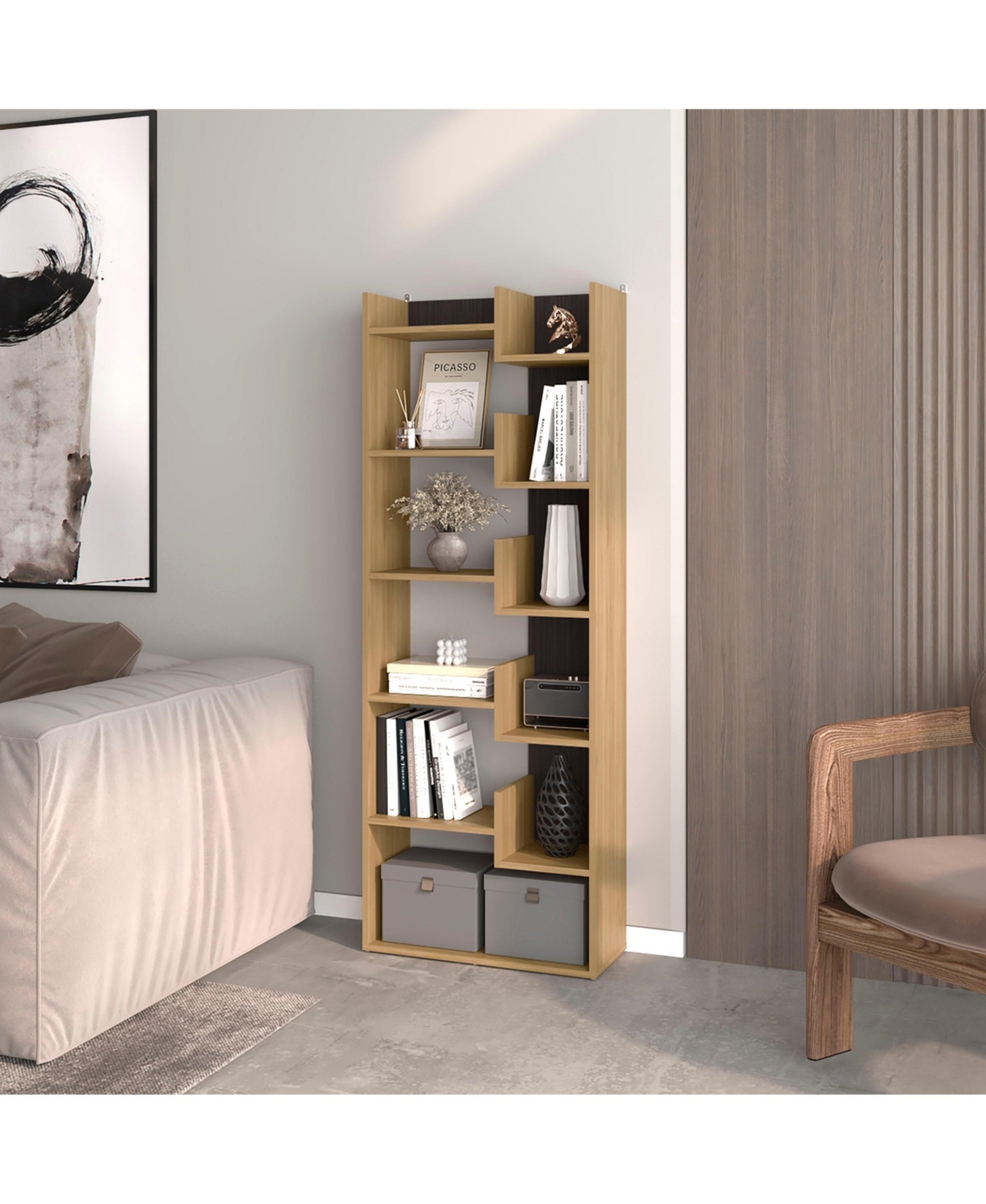 Click here for Fm Furniture Perry Bookcase in Melamine with Open... prices