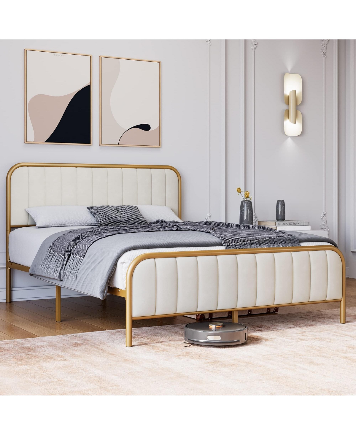 Click here for gaomon King Bed Frame Modern Heavy Duty Velvet Uph... prices