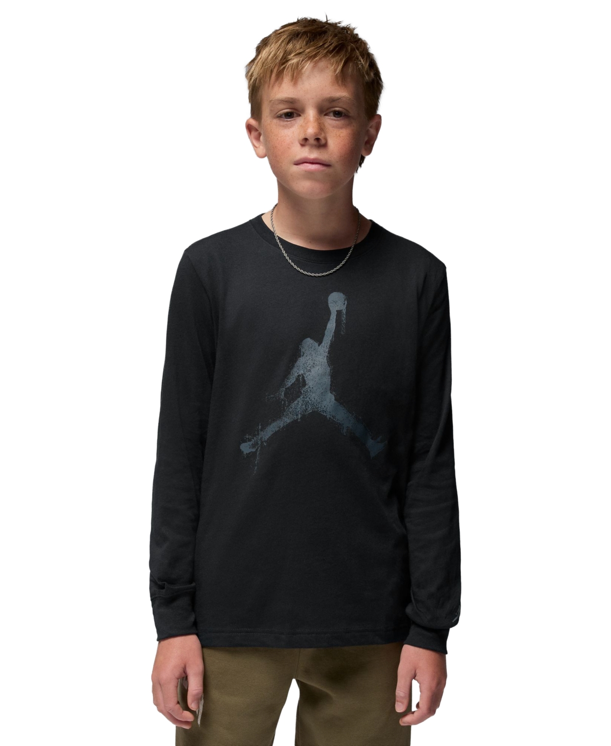 Click here for Jordan Boys 8-20 Jumpman Drips Long-Sleeve Sweatsh... prices