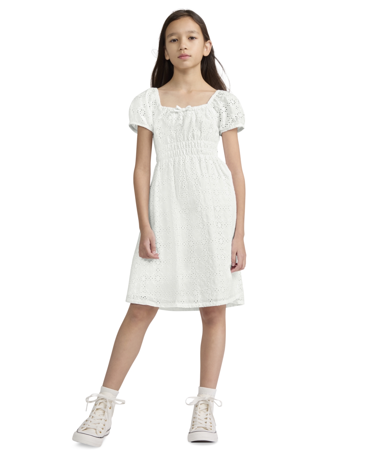 Click here for Levis Big Girls Eyelet Short Sleeve Dress - Bright... prices