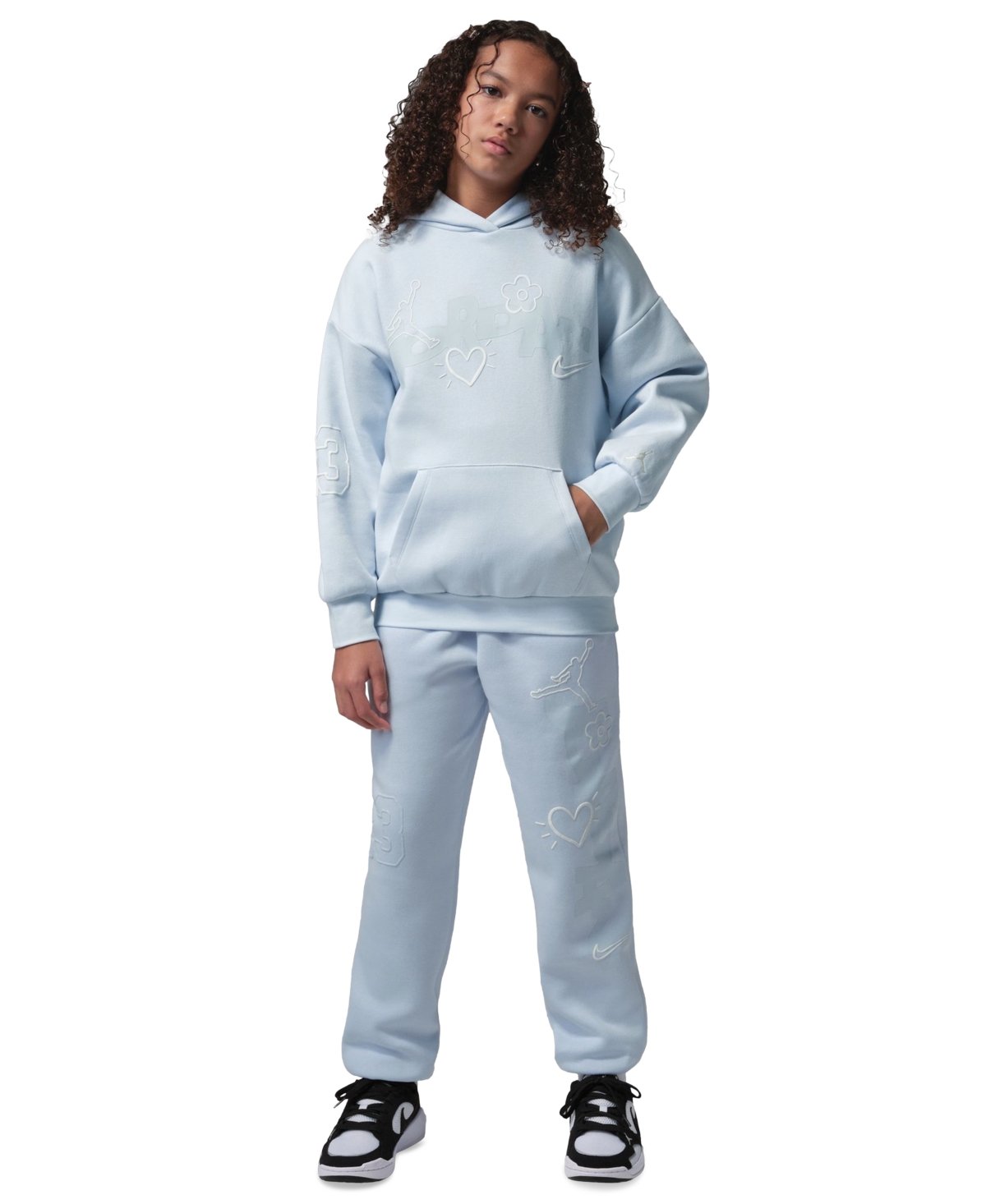 Click here for Jordan Girls 7-16 Love is In The Air Hoodie - Half... prices
