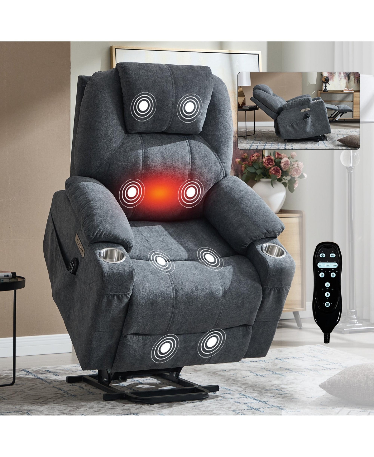 Click here for Clihome Up to 350 Lbs polyester Power Lift Recline... prices