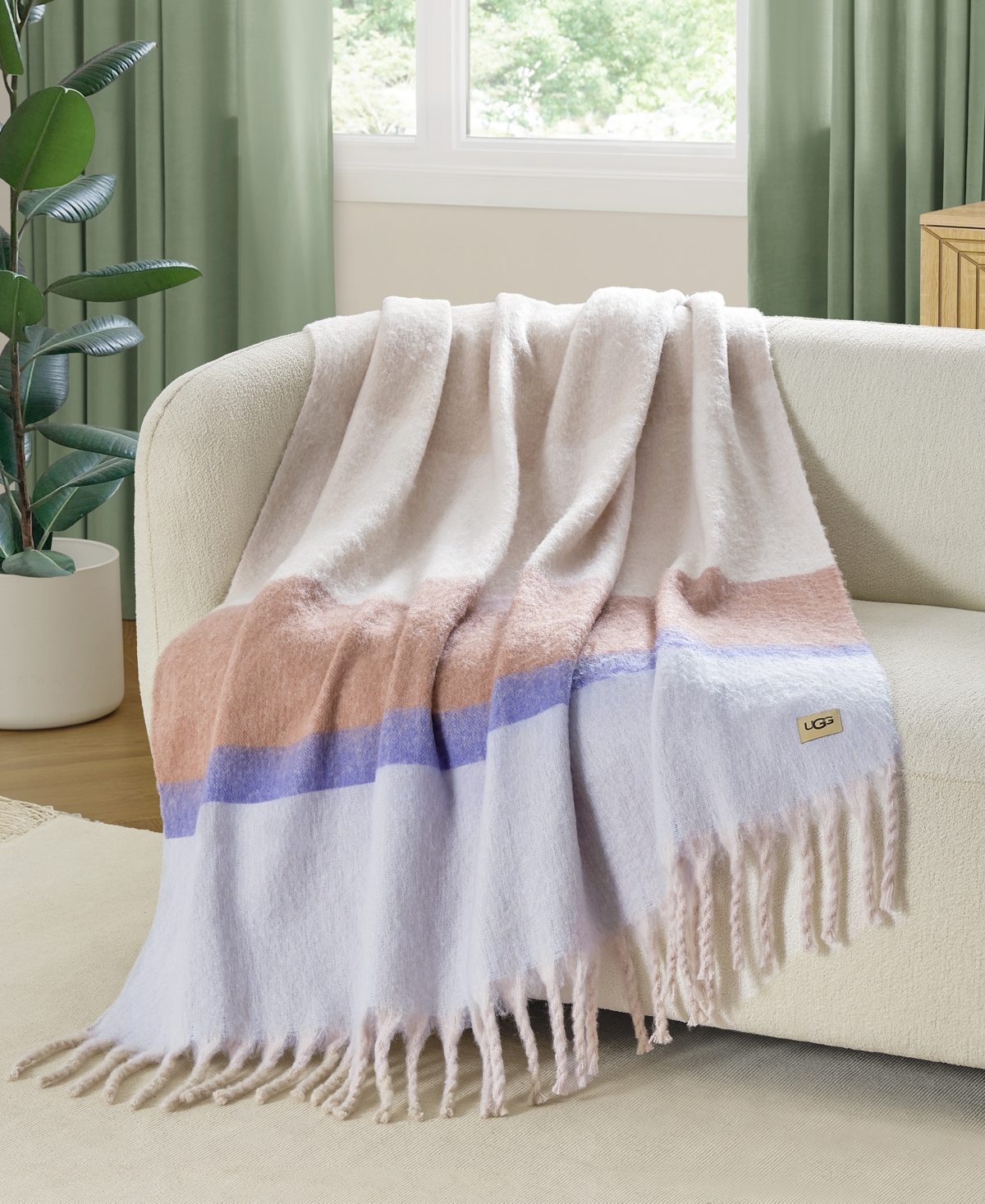 Click here for Ugg Simona Faux Mohair Throw  50 x 70 - Misty Wist... prices