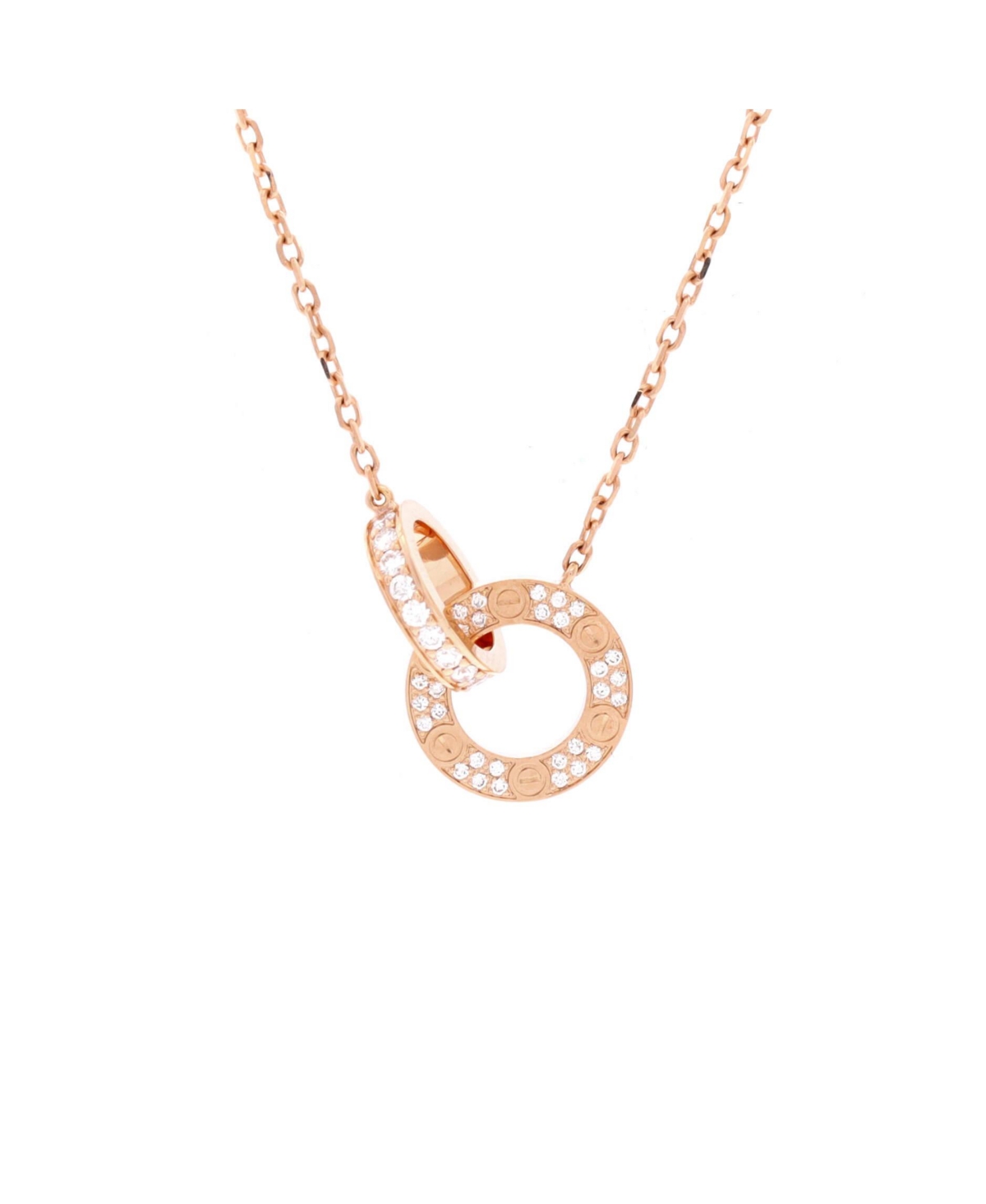 Click here for Pre-Owned Cartier Love Interlocking Pave Necklace... prices