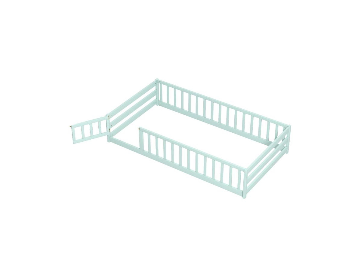 Click here for Twin Size Kids Wood Montessori Floor Bed with Door... prices