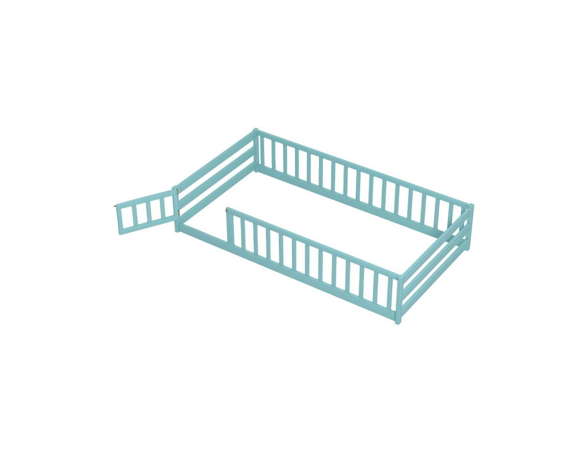 Click here for Twin Size Kids Wood Montessori Floor Bed with Door... prices