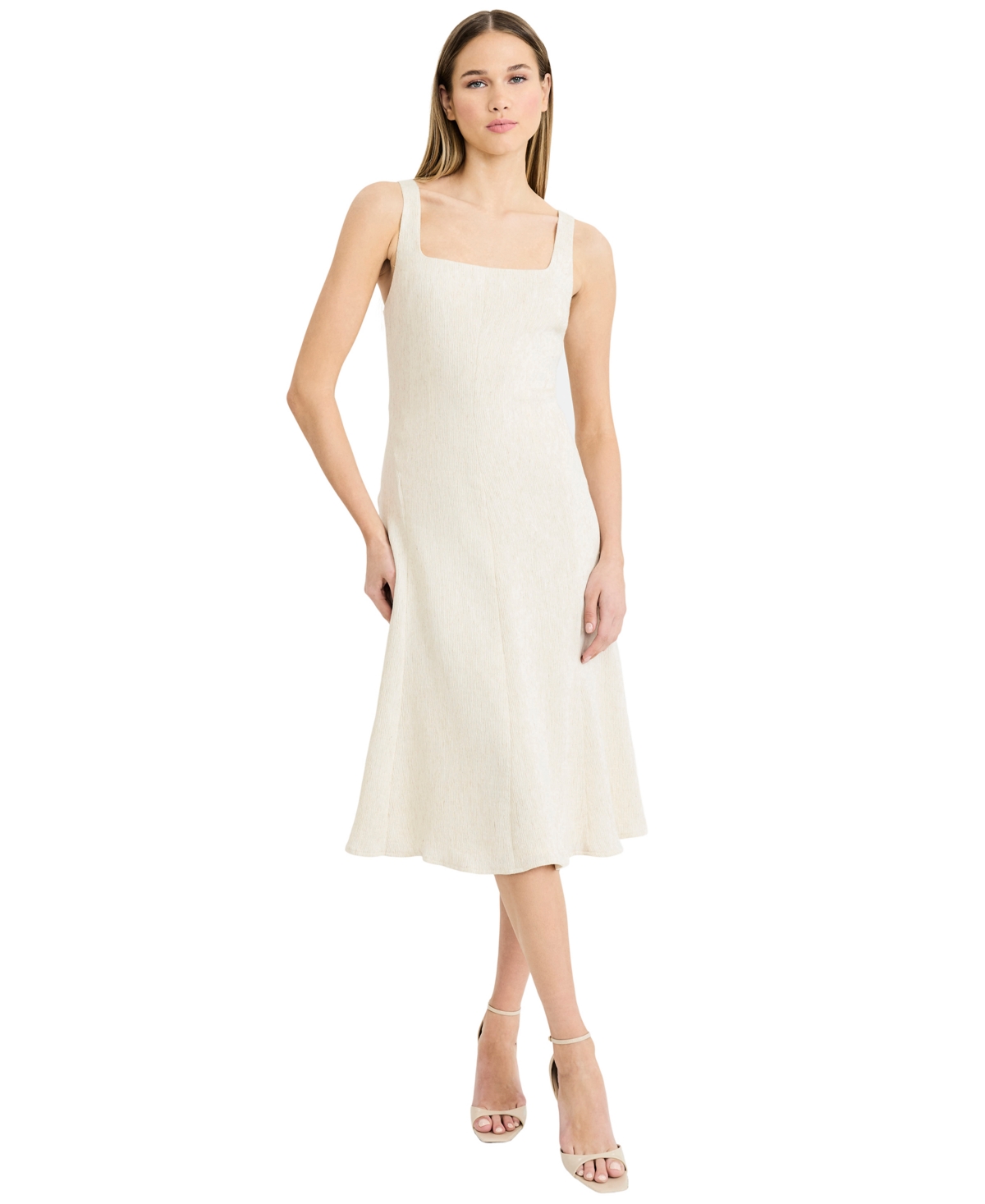 Click here for Luxely Womens Sleeveless Square Neck Midi Dress -... prices