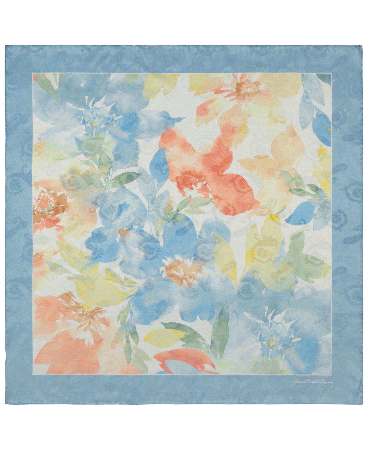 Click here for Lauren Ralph Lauren Summer Floral Square Scarf - B... prices