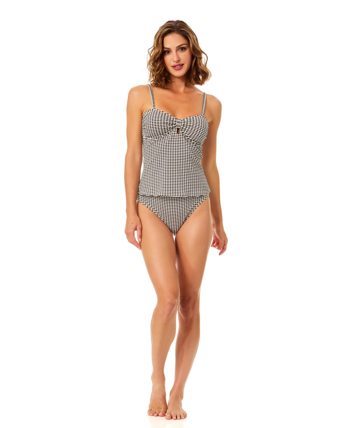 Click here for CeCe Womens Keyhole Over The Shoulder Tankini Top... prices