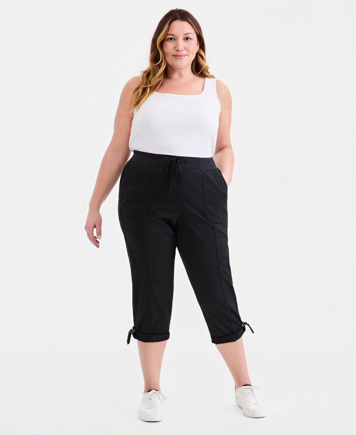Click here for Style & Co Plus Size D-Ring Cuffed Capri Pants  Ex... prices