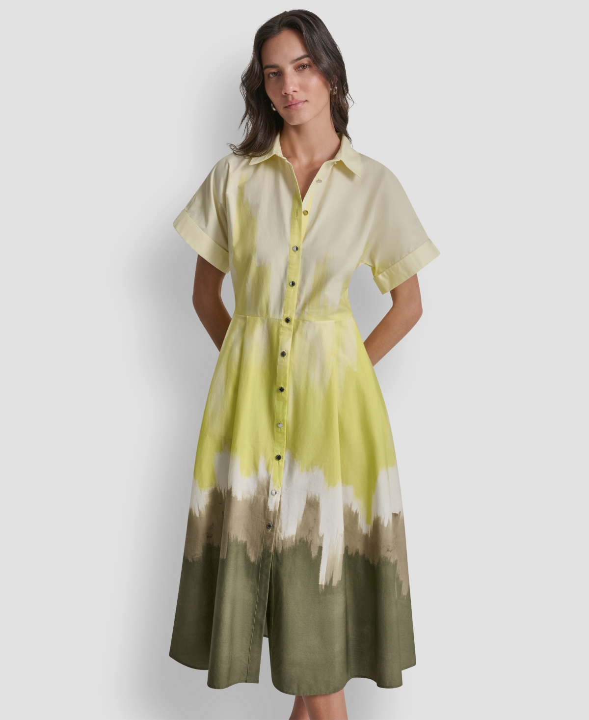 Click here for Dkny Womens Short-Sleeve Collared Printed Button-F... prices