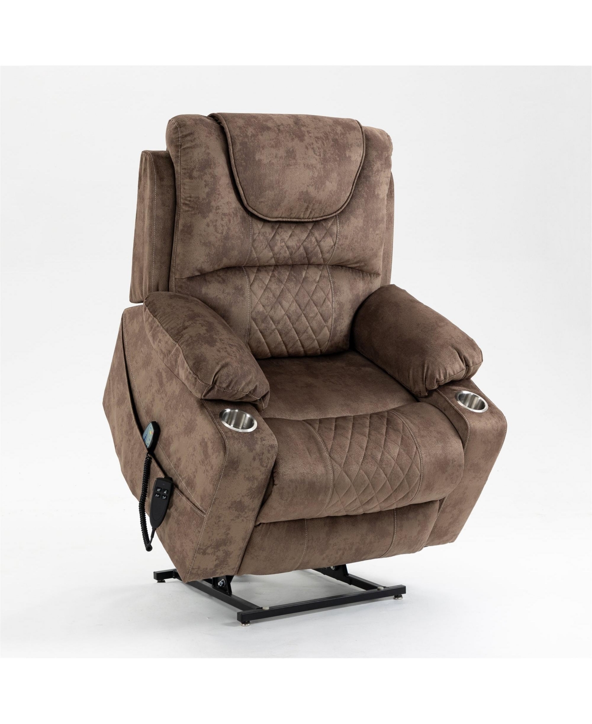 Click here for Boyel Living Leather Recliner Chair with 2 Cup Hol... prices
