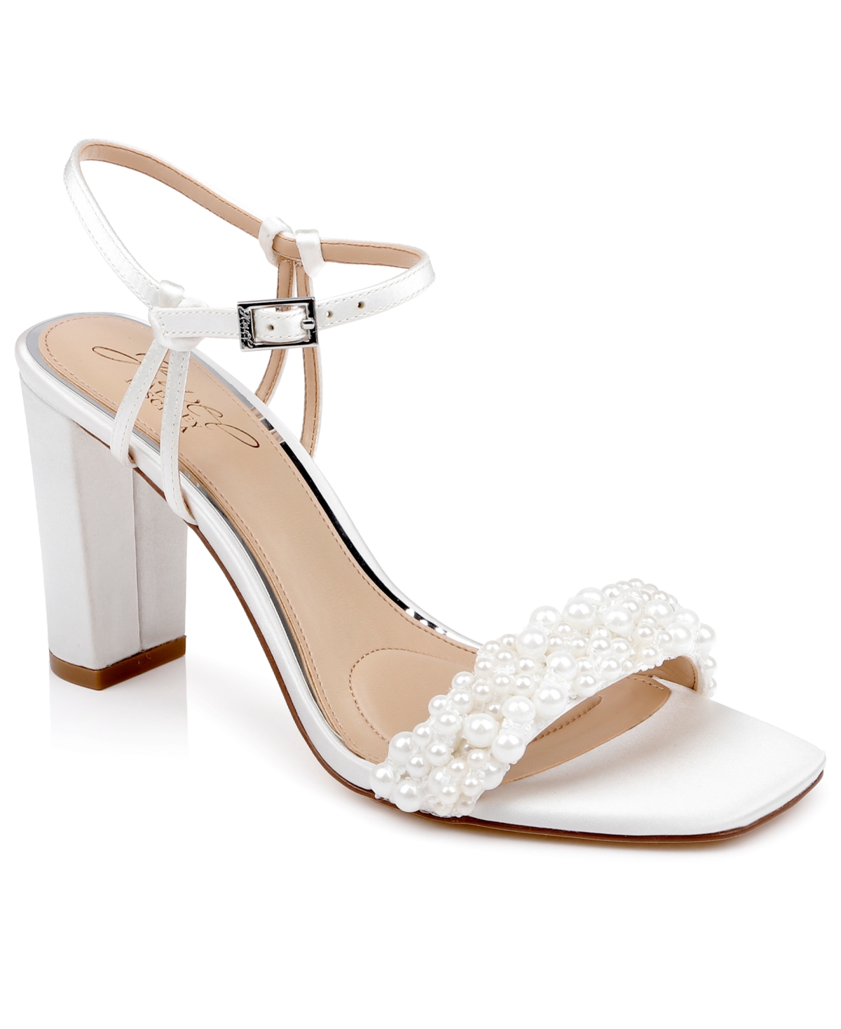 Click here for Jewel Badgley Mischka Womens Peoria Square Toe Eve... prices