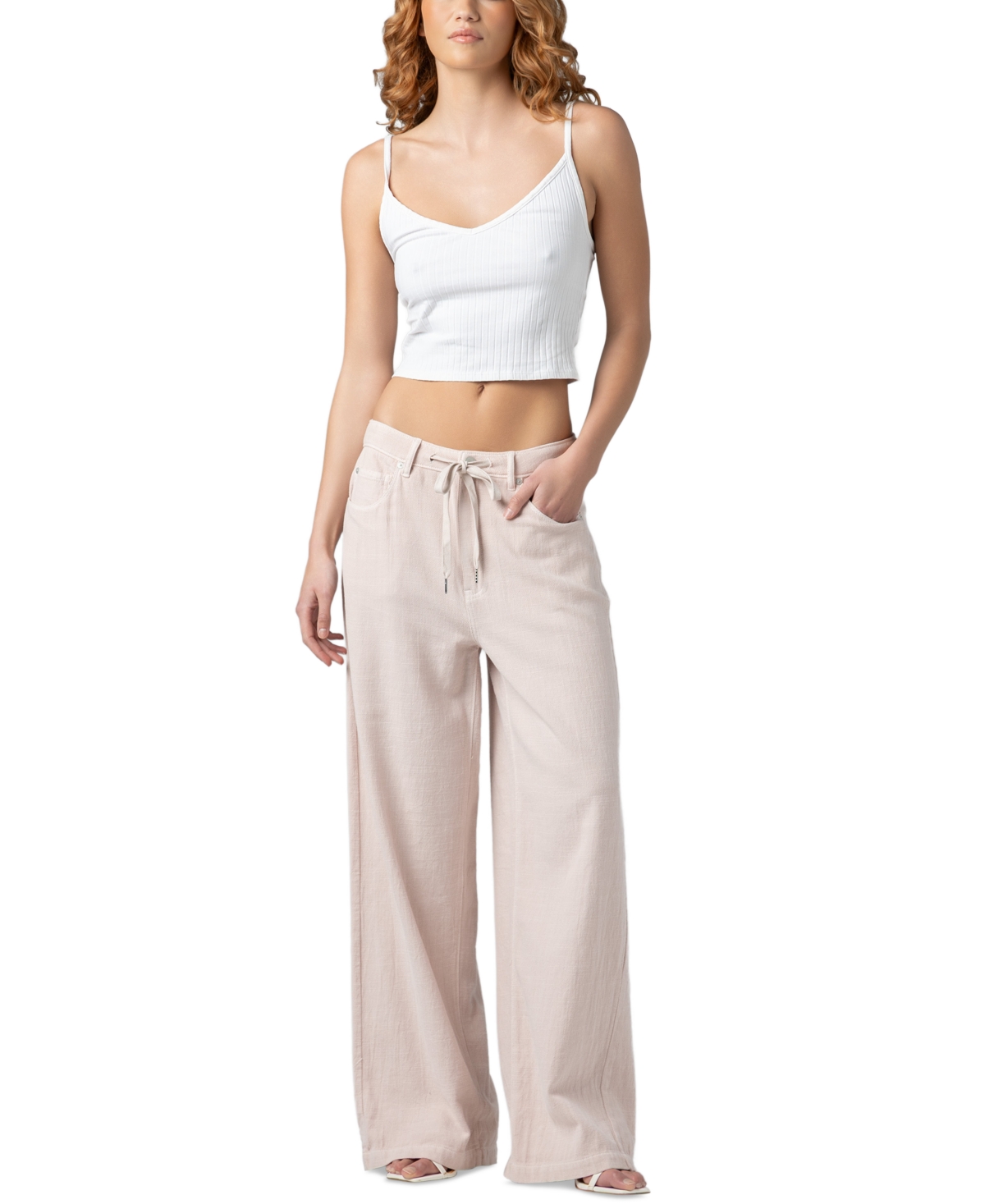 Click here for Blank Nyc Womens Low-Rise Baggy Pants - Chilled Ro... prices