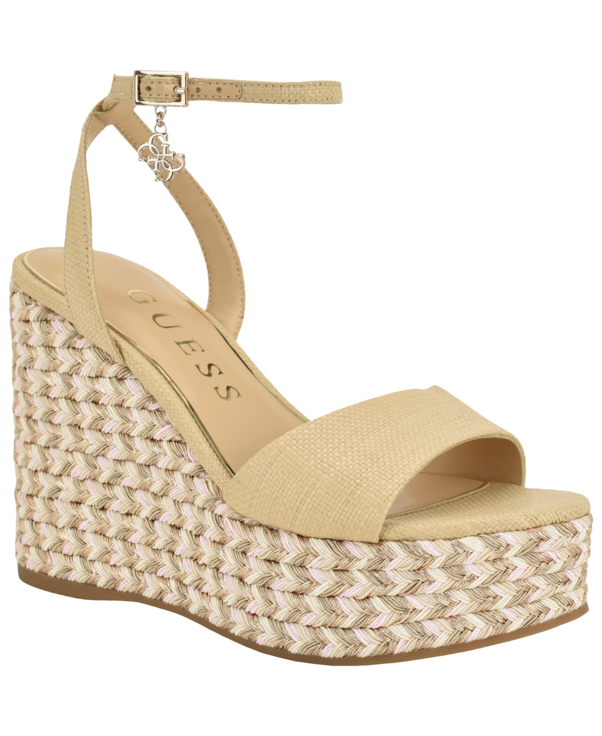 Click here for Guess Womens Everly Espadrille Platform Wedge Sand... prices