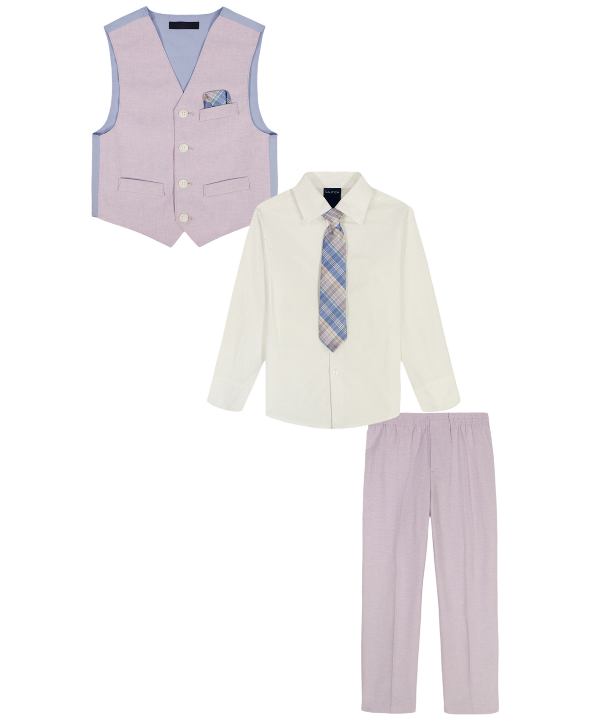 Click here for Nautica Boys 2-7 Check Long-Sleeve Shirt  Vest  Ne... prices