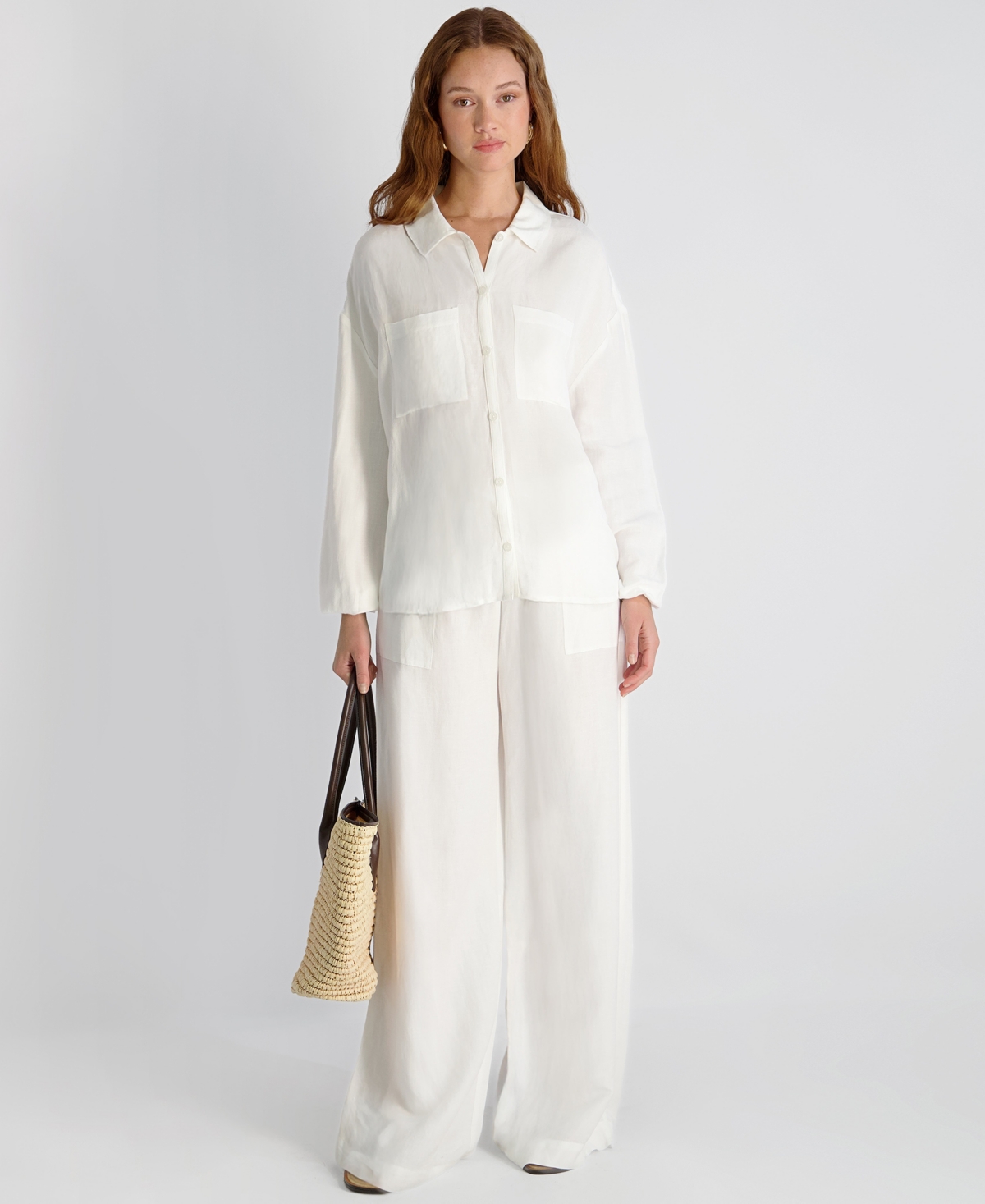 Click here for French Connection Womens Cooper Linen Strapless Ov... prices