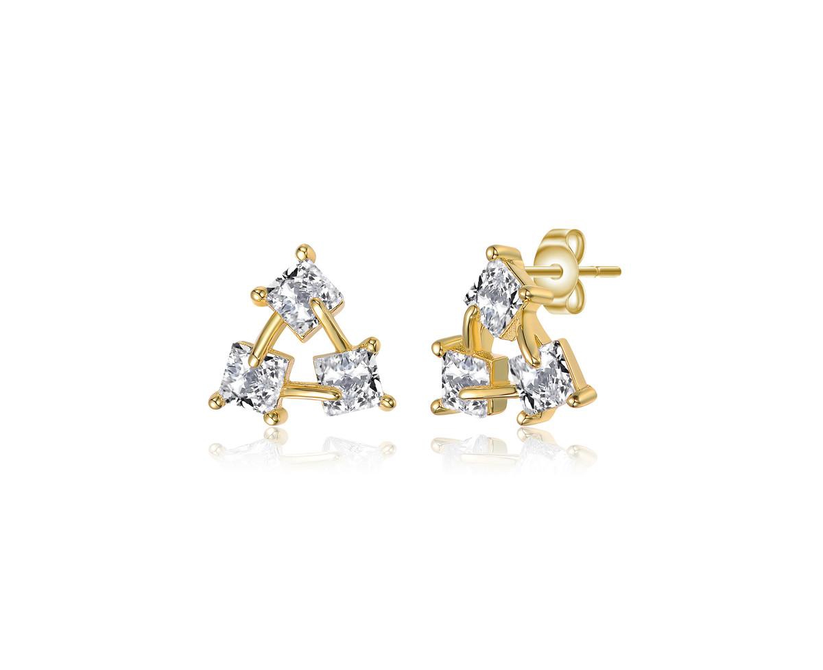Click here for Rachel Glauber Brilliant Square Cz Triangle Earrin... prices