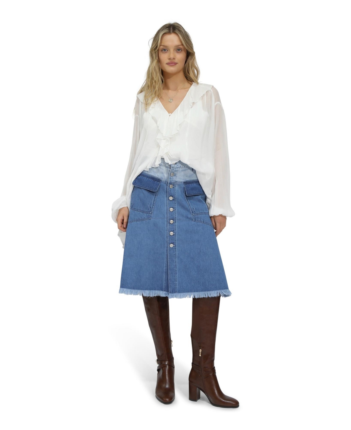 Click here for Belle & Bloom Womens Let Me Wander Button Front De... prices