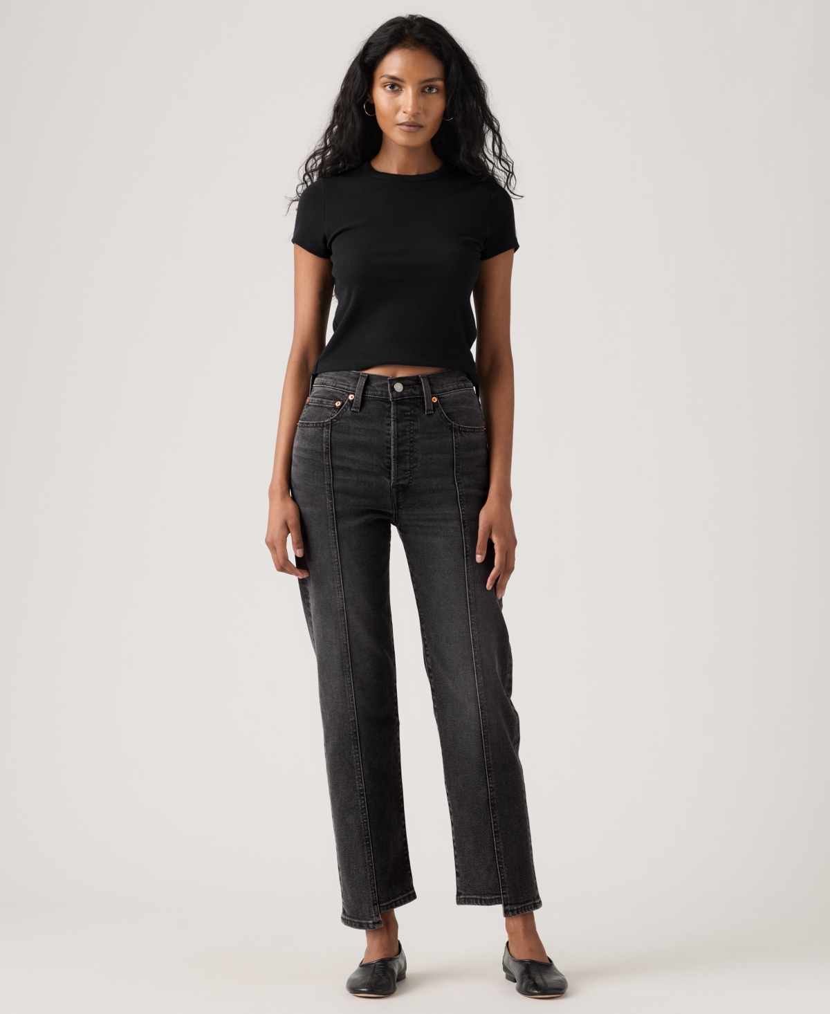 Click here for Levis Womens Ribcage High Rise Straight Ankle Jean... prices