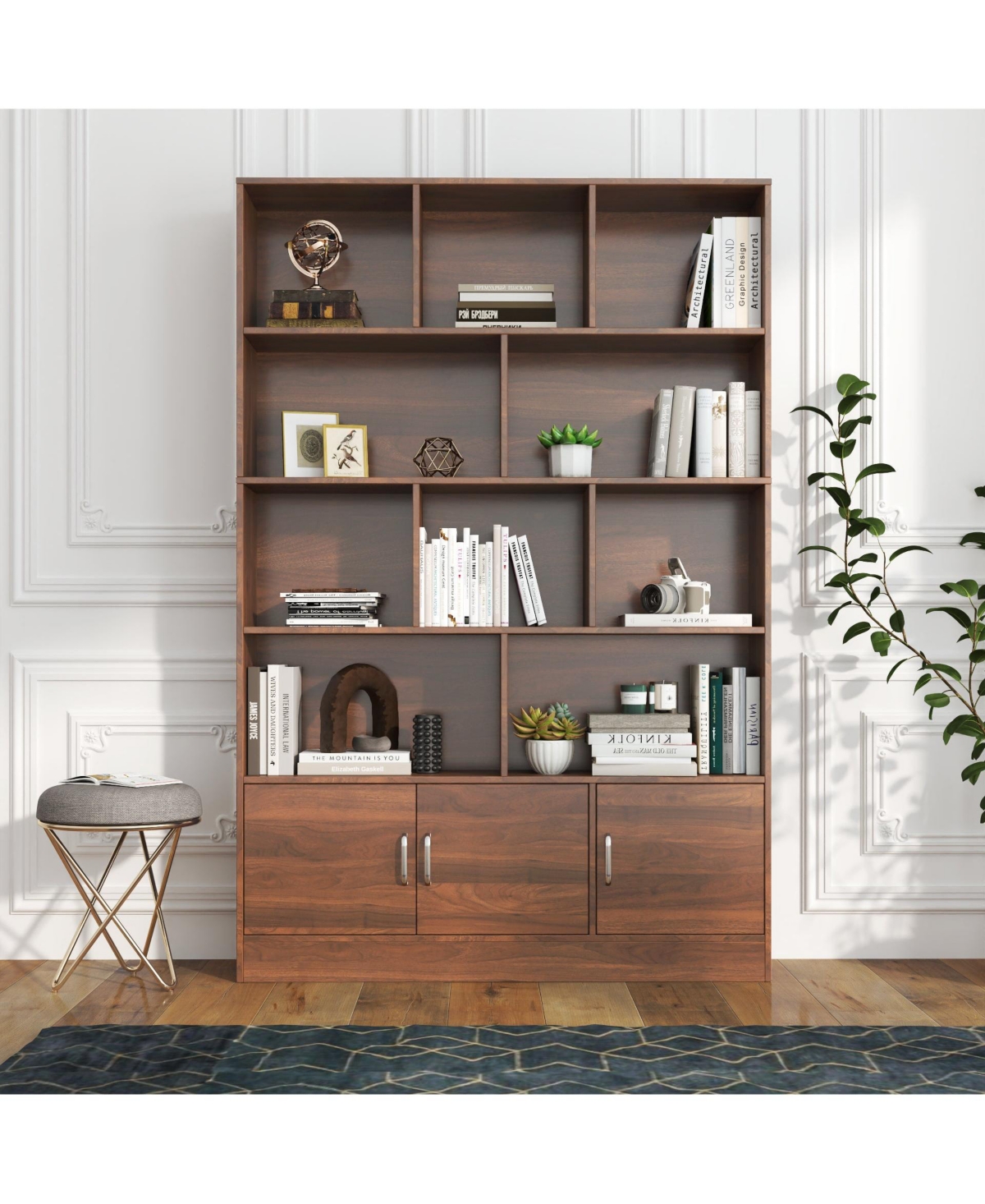 Click here for Boyel Living 70.87" Tall Bookshelf with 10 Cu... prices