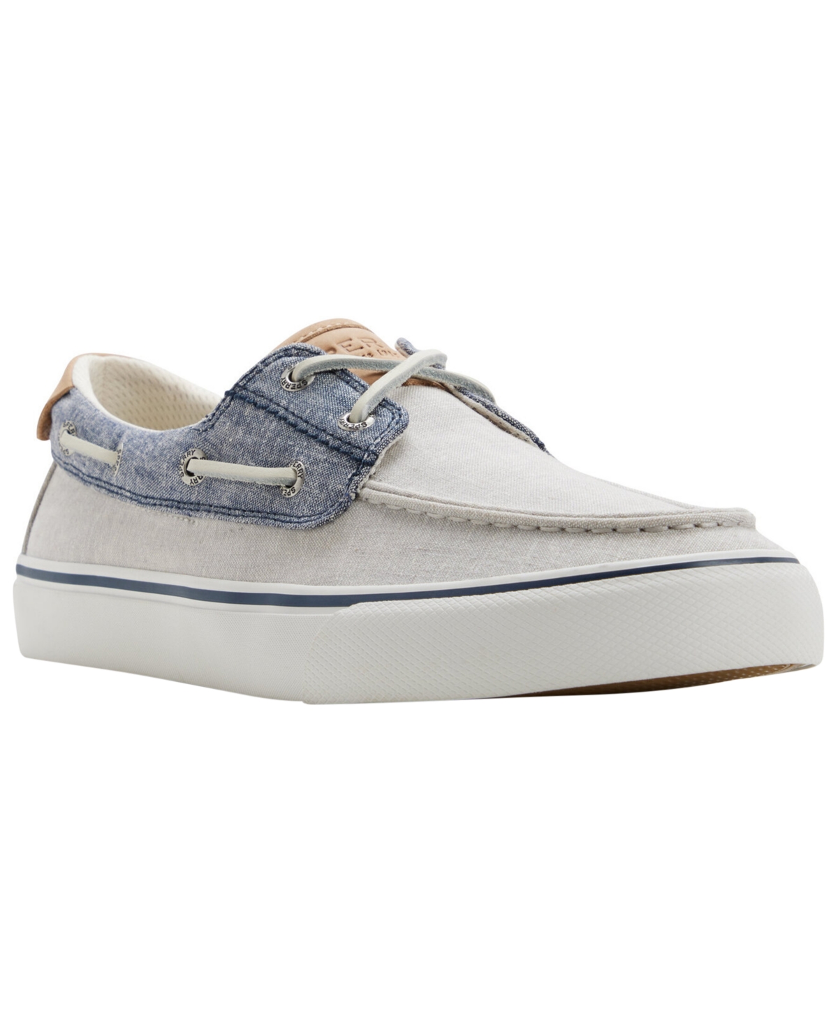 Click here for Sperry Mens Twill Lace-Up Boat Shoes - Mid Gray prices