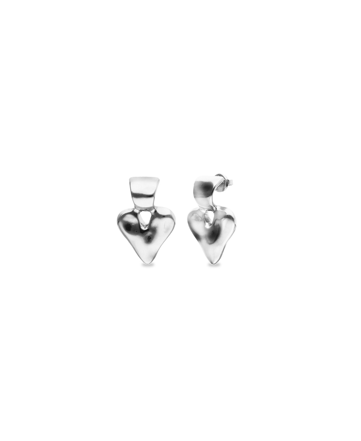 Click here for Unode50 Sterling Silver Plated Heart Shaped Earrin... prices