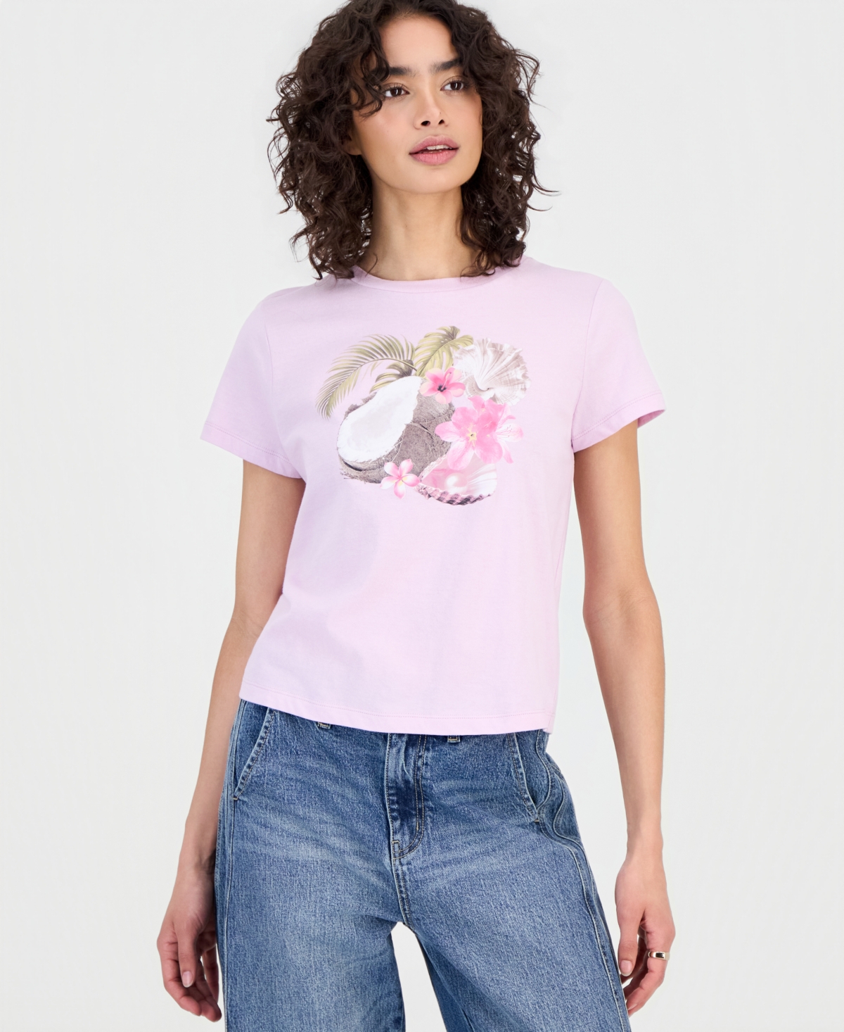 Click here for Rebellious One Juniors Coconut Flower Graphic-Prin... prices