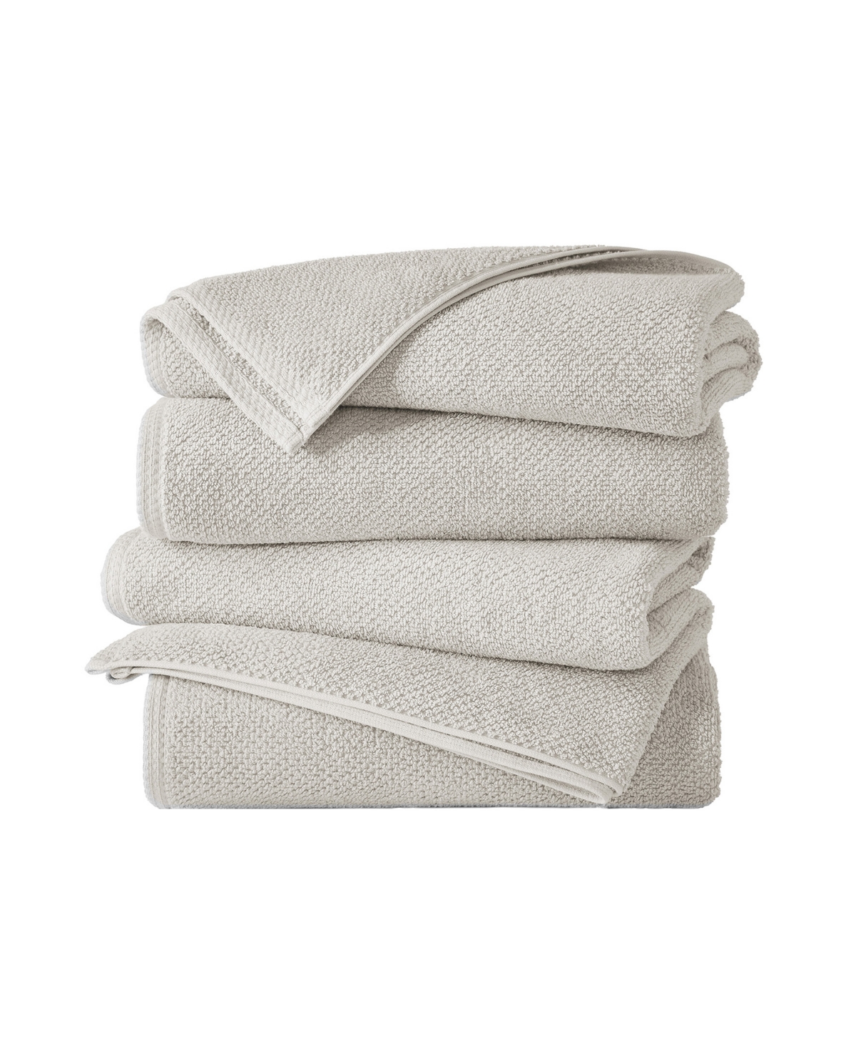 Click here for Linery & Co. Cotton Textured 4-Piece Bath Towel Se... prices