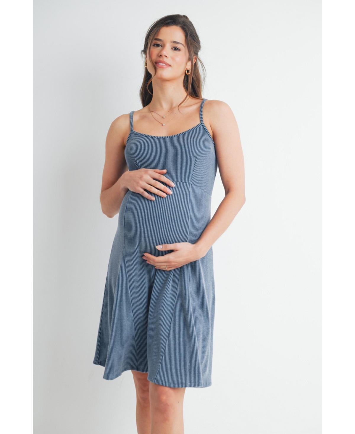 Click here for Hello Miz Womens Maternity Ribbed Empire Waist Sco... prices
